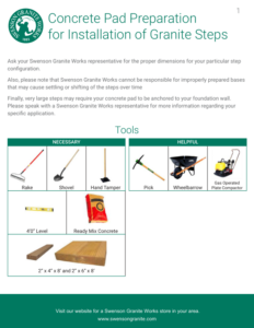 Concrete Pad Prep Guide - Swenson Granite Works