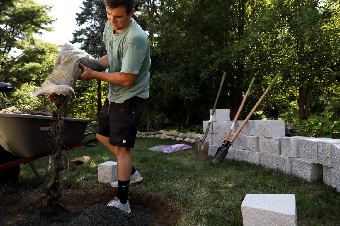 A DIY Granite Fire Pit Adds Classic New England Style to a Coastal ...
